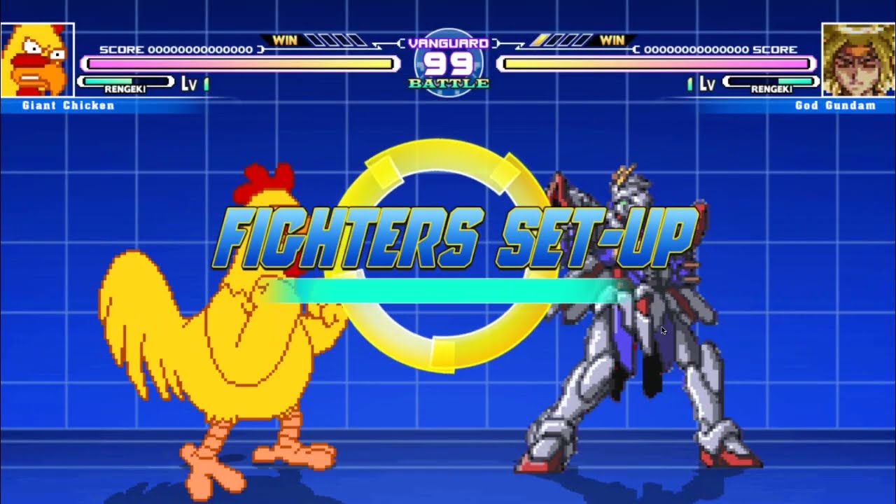 Mugen Universe Fight 1# Giant Chicken Vs God Gundam - YouTube