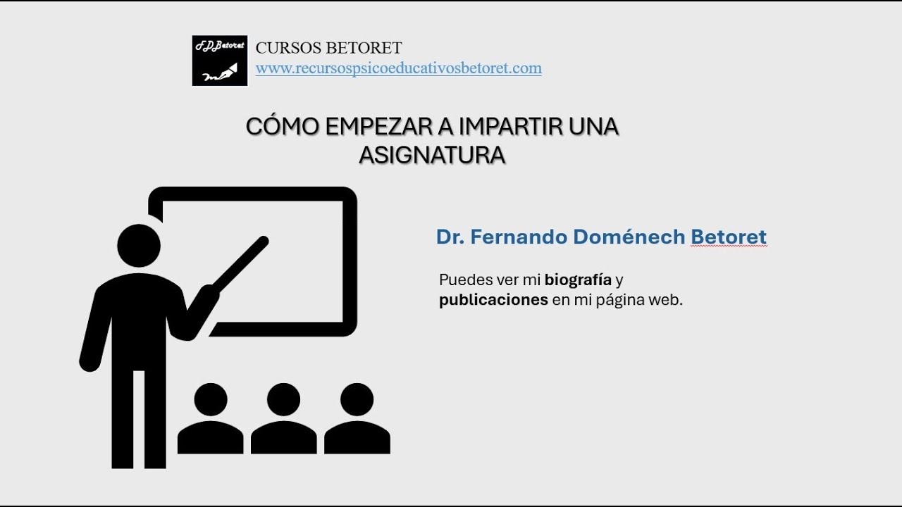 Cómo empezar a impartir una asignatura - YouTube