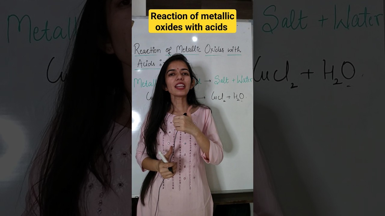 Reaction of metallic oxides with acids 🤔 #shorts #shavetakaadda - YouTube