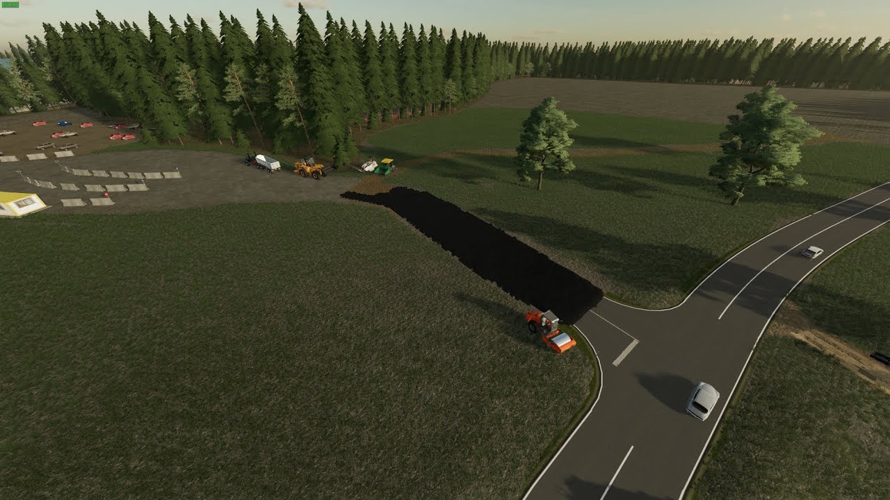 Farming Simulator 22 #Vogele_Super_1600 asfaltiranje ceste - YouTube