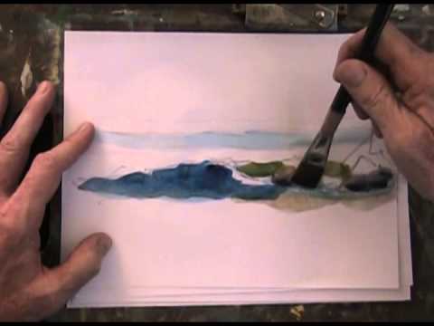 Ocean Wave Beach Draw Sketch Paint Simple Seacapes - YouTube