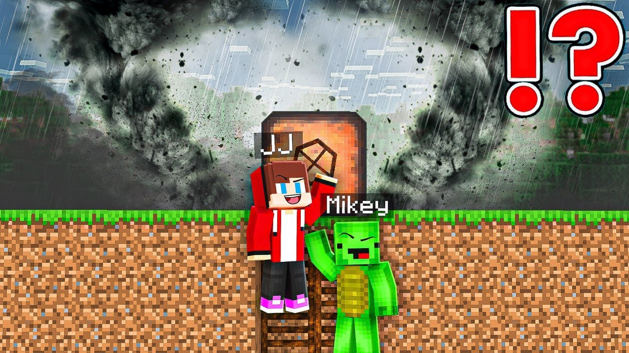 JJ vs Mikey EPIC TORNADO vs. Doomsday Secure Bunker in Minecraft Challenge - Maizen JJ and Mikey ...