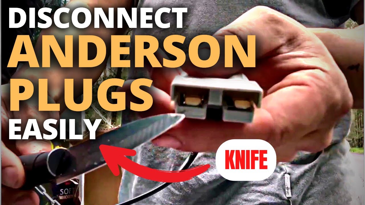 How to Disconnect Anderson Plug Terminals (with a knife) - YouTube