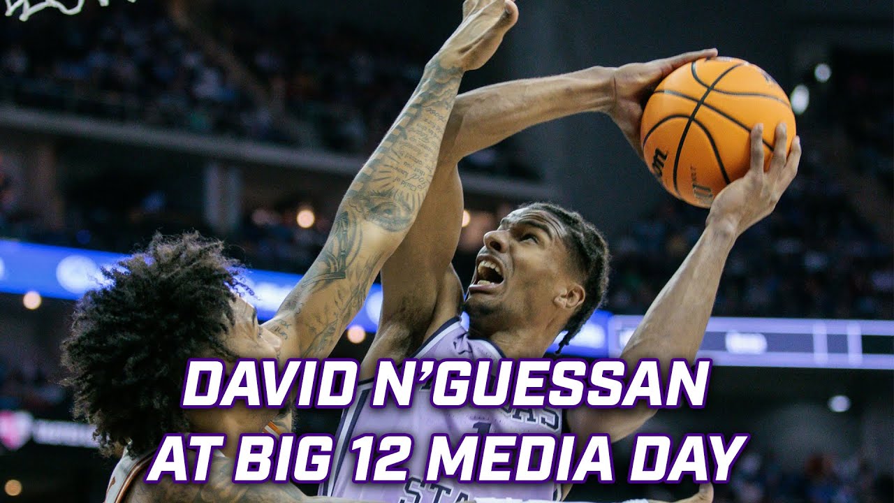 David N'Guessan readies for K-State basketball season at Big 12 Media ...