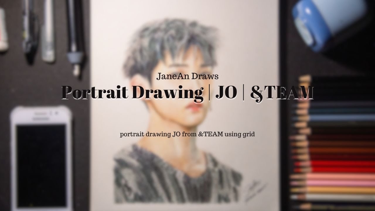 Portrait Drawing | JO | ジョウ | 죠 | &TEAM | エンティーム | 앤팀 - YouTube