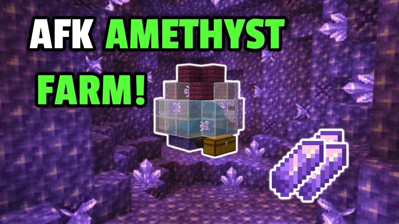 Simple AFK AMETHYST FARM! |Minecraft Bedrock 1.19+| [Tutorial] - YouTube
