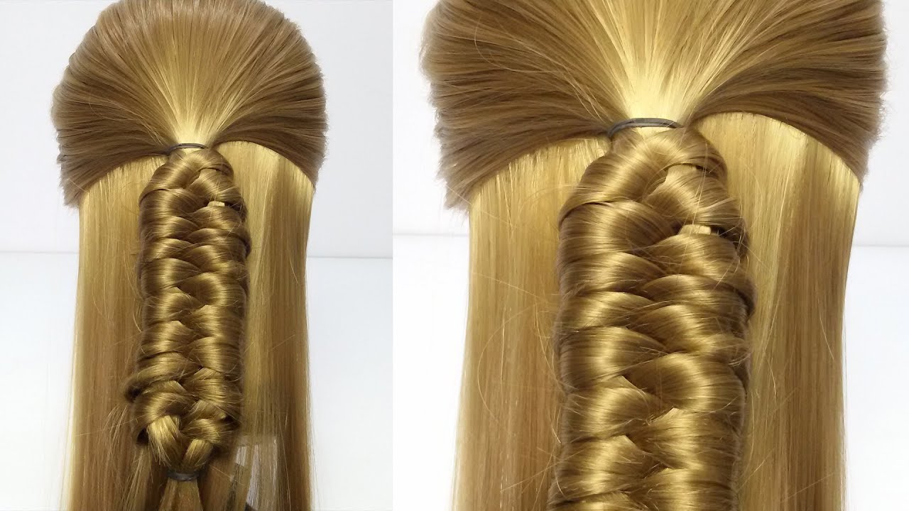 Knotted Fishbone Braid Half Up | Choti Hair Style for Wedding and ...