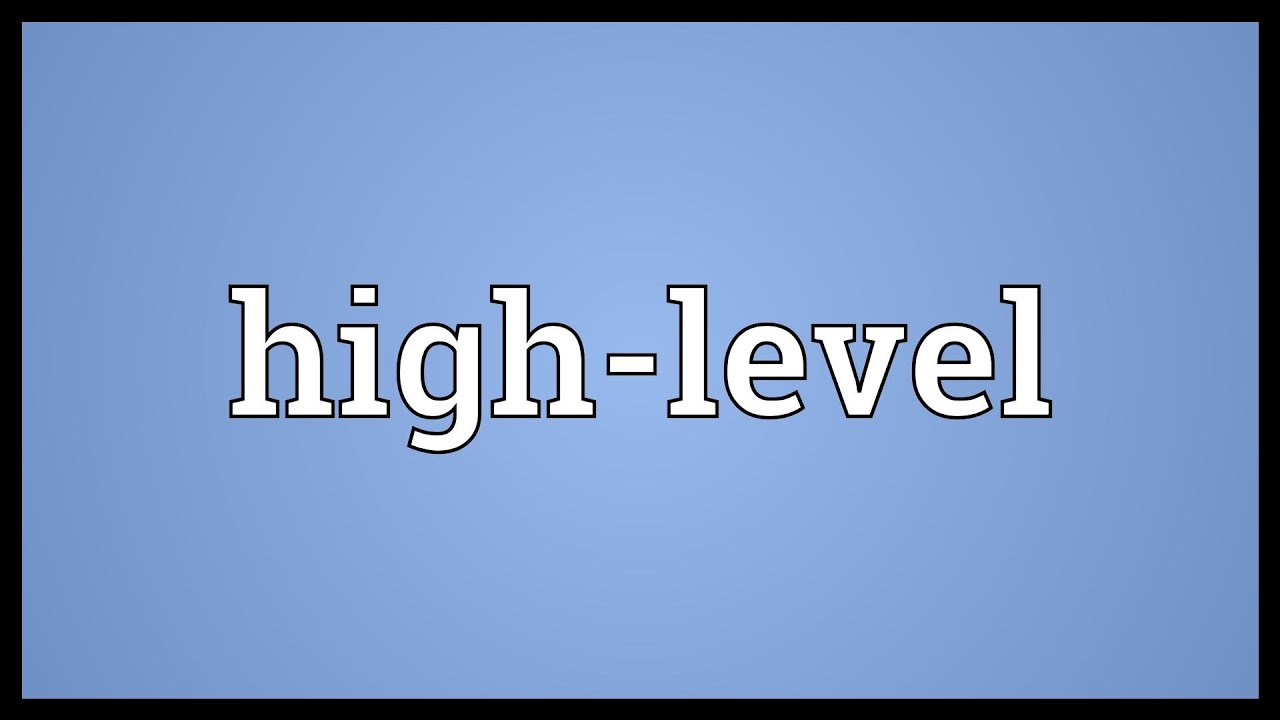 High-level Meaning - YouTube