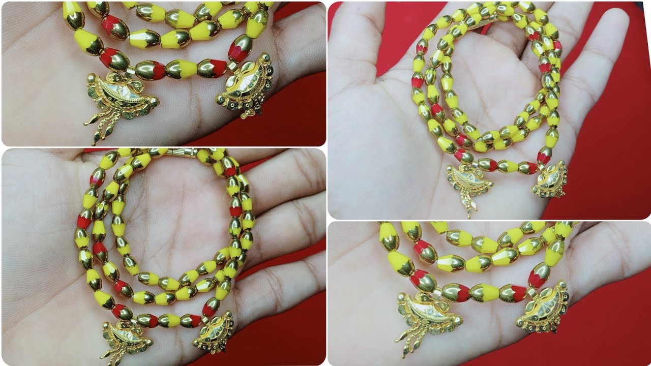 Beautfull Gold Jitiya Design With Price | Sone Ki Jitiya Moti Ke Sath ...