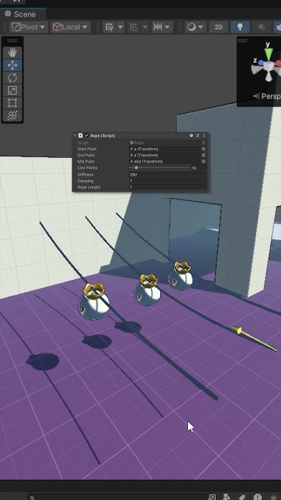 Fake rope simulation looks amazing #unity3d #tutorial #gamedev - YouTube