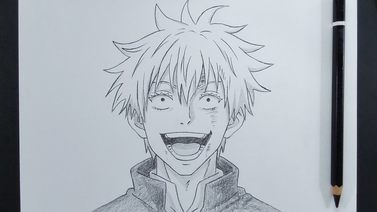 How To Draw Gojo Satoru || Step By Step For Beginners || Easy Anime ...