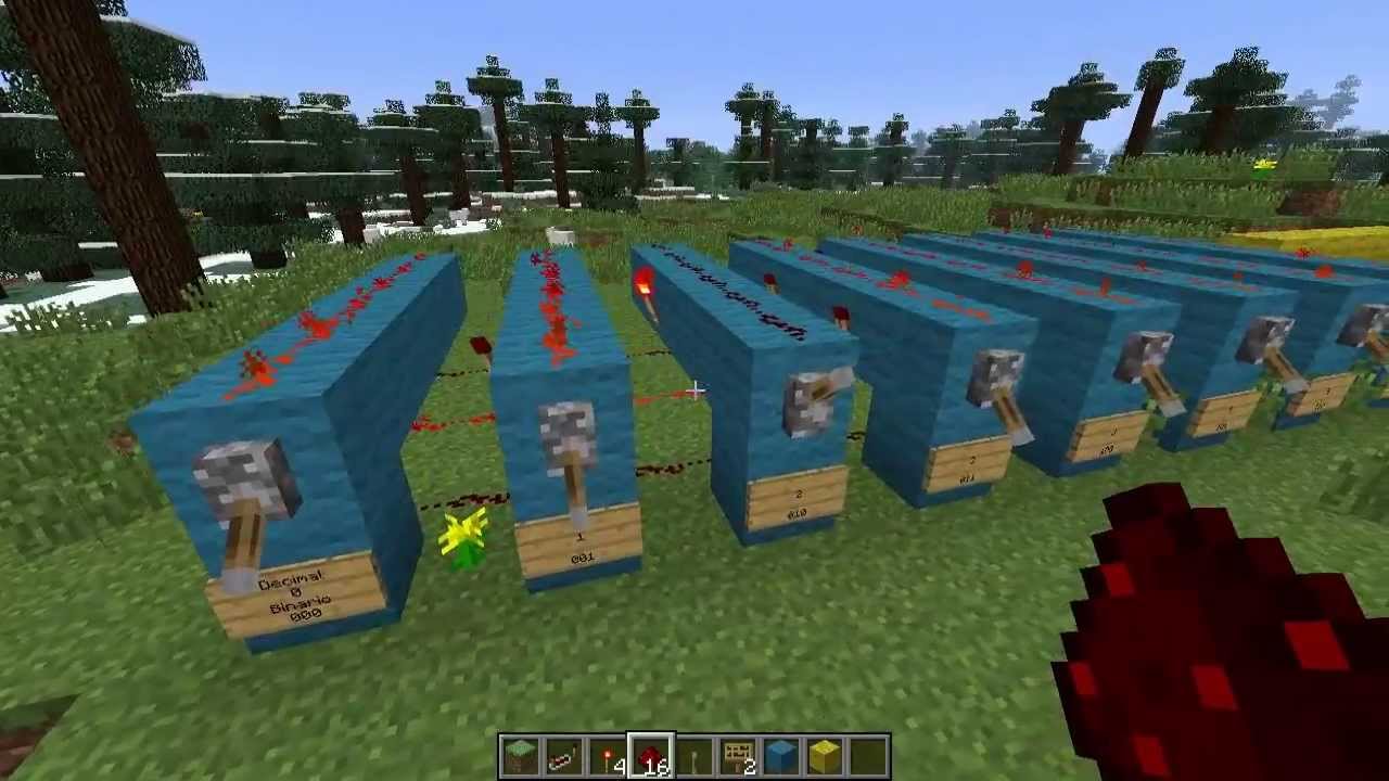 Minecraft De Decimal A Binario 8 Bits Sábado Laboratorio Youtube