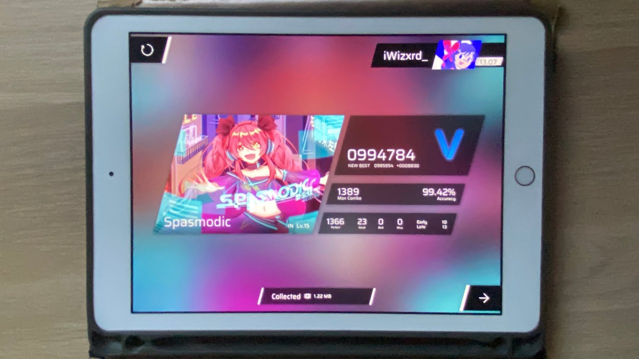 [Phigros] Spasmodic (IN. 15) | V Full Combo (w/ Handcam) - YouTube