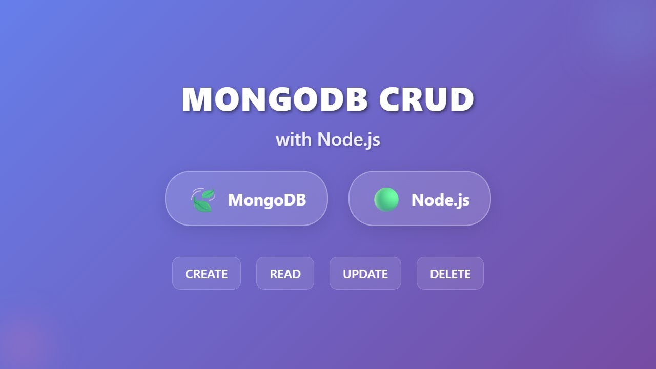 MongoDB CRUD Operations with Node.js for Beginners - YouTube