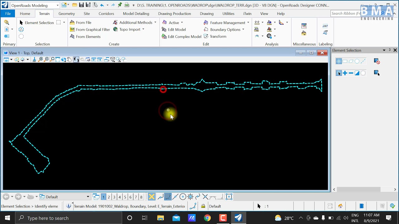 Basic Corridor Modelling in Openroads Designer 2020 - YouTube