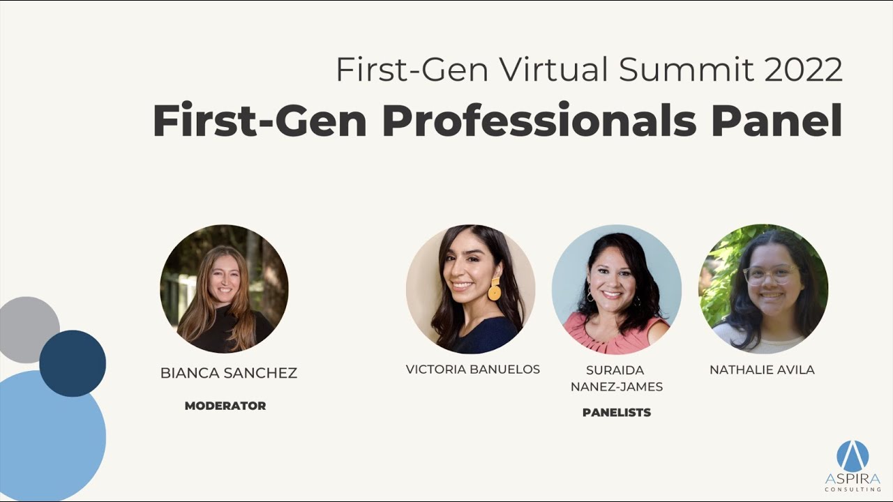 First-Gen Summit: First-Gen Professionals Panel - YouTube