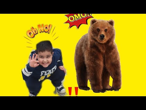 PARKTA KOCA AYI VAR!Ayı eve girmeye çalıştı.Ayı yüzünden gidemedik. Eğlenceli Eğitici Çocuk Videolar