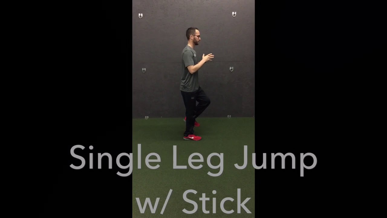 Single Leg Jump w/ Stick - YouTube