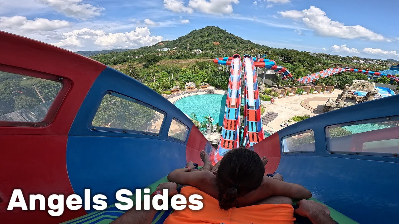 ANGELS SLIDES Water Slide in Water Park Andamanda Phuket Thailand ...