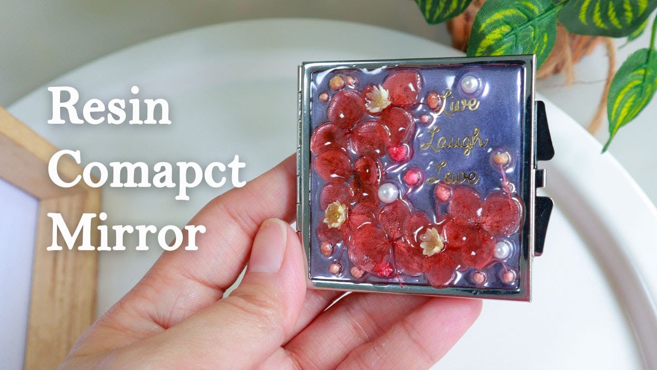 Resin Pocket Mirror Ideas | Easy Resin art at Home | Epoxy Resin Arts ...