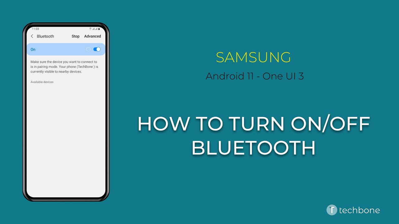 How to Turn On/Off Bluetooth - Samsung [Android 11 - One UI 3] - YouTube