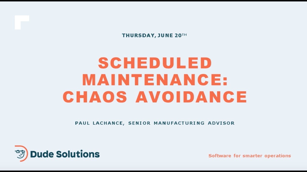 Scheduled Maintenance: Chaos Avoidance Webinar - YouTube