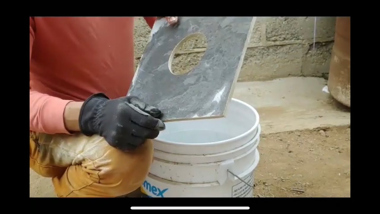 Corte para coladera en porcelanato - YouTube