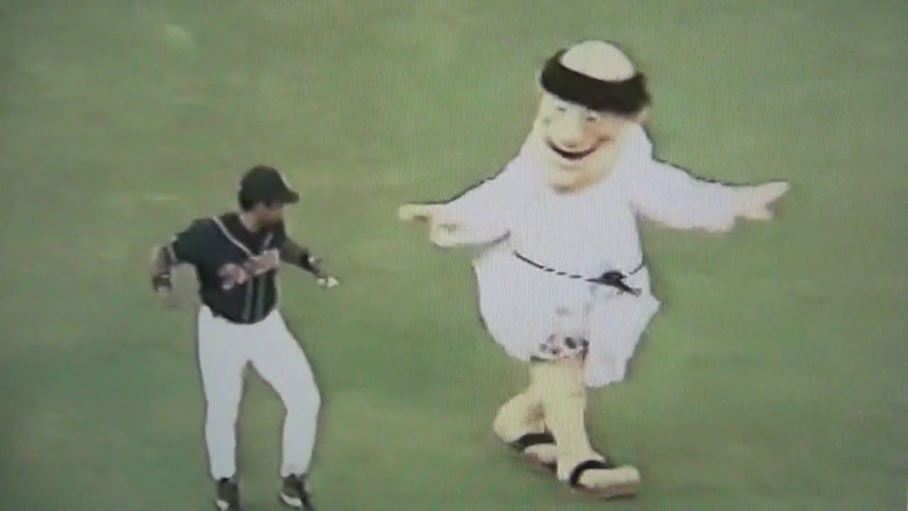San Diego Padres Friar Learns To Dance From Player! - YouTube