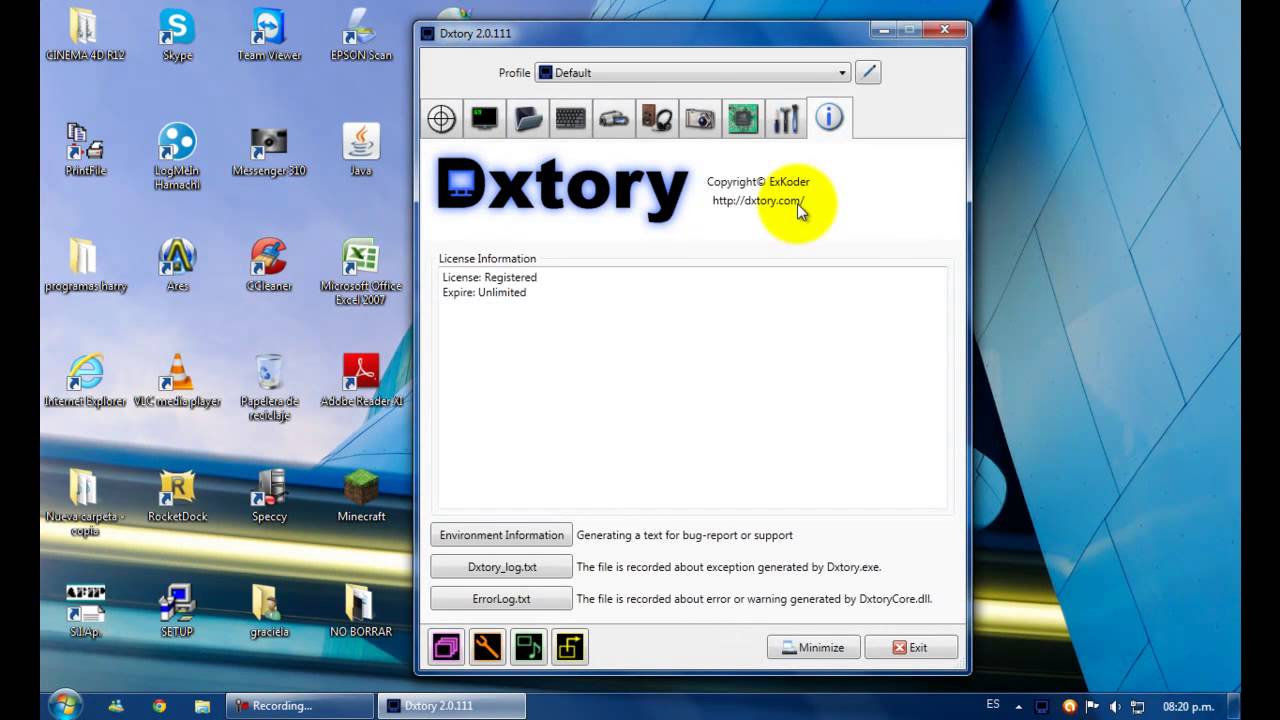 Como descargar, instalar y configurar dxtory 2.0 para grabar minecraft - YouTube
