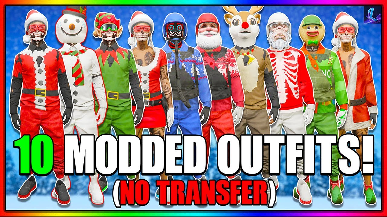 HOW TO MAKE 10 GTA 5 CHRISTMAS OUTFITS! (2025) - YouTube