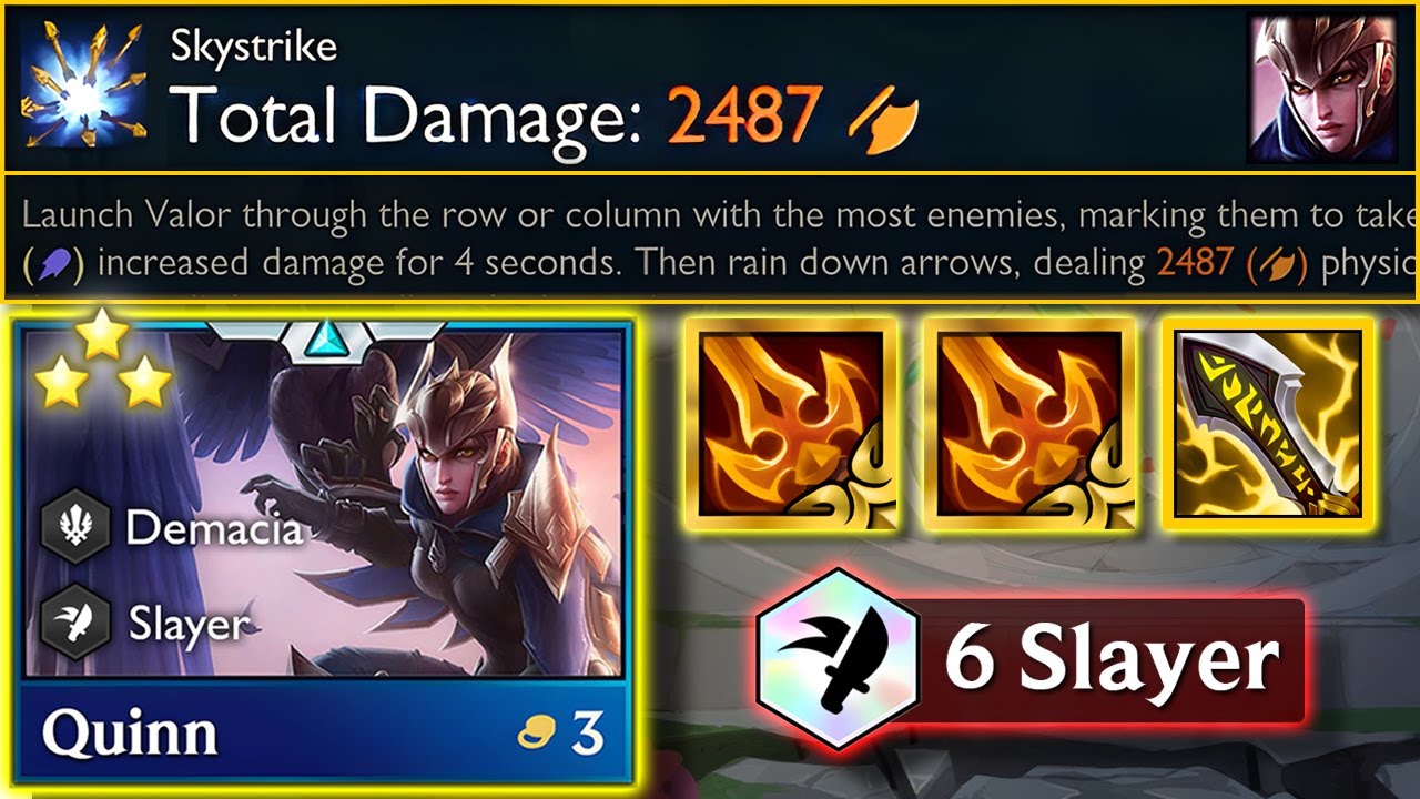 2 5k Dmg Ult ⭐⭐⭐ Quinn Ft 6 Slayer Tft Set 9 5 Youtube