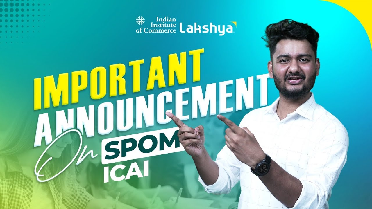 ICAI New Update on SPOM | CA Exam | Self-Paced Online Module | IIC ...