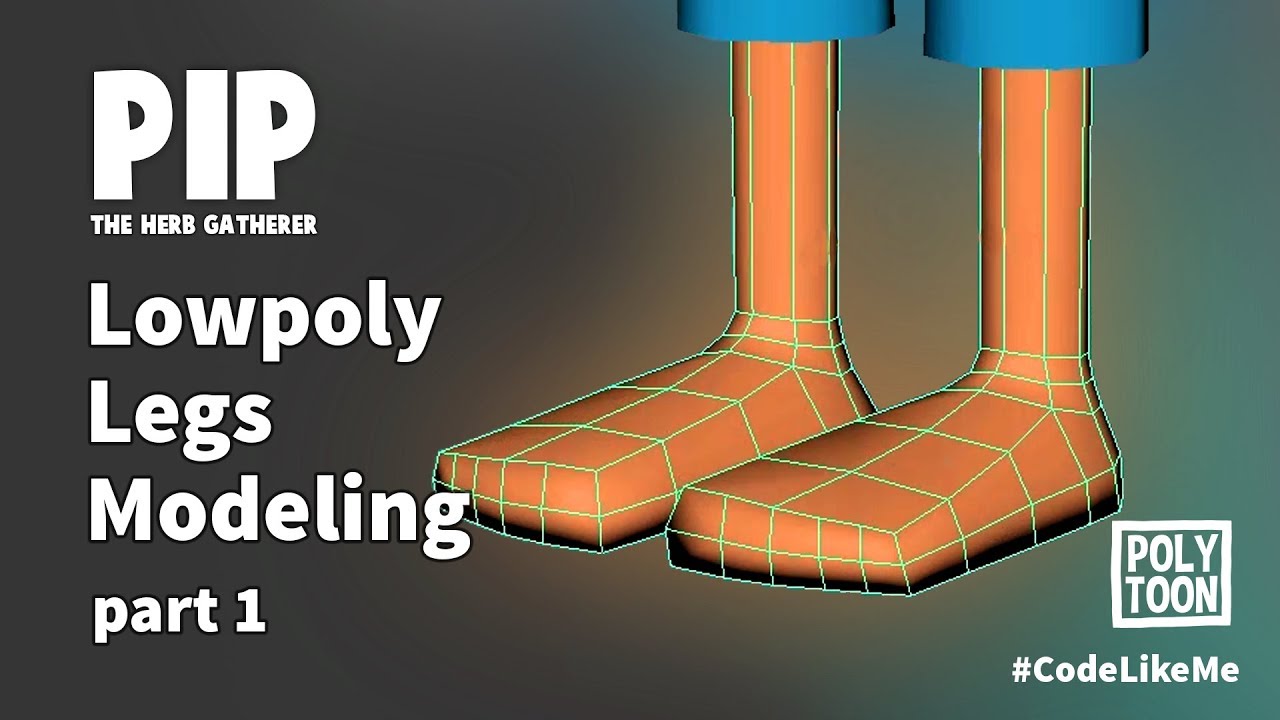 Low Poly Legs Modeling part 1 - #8 - YouTube