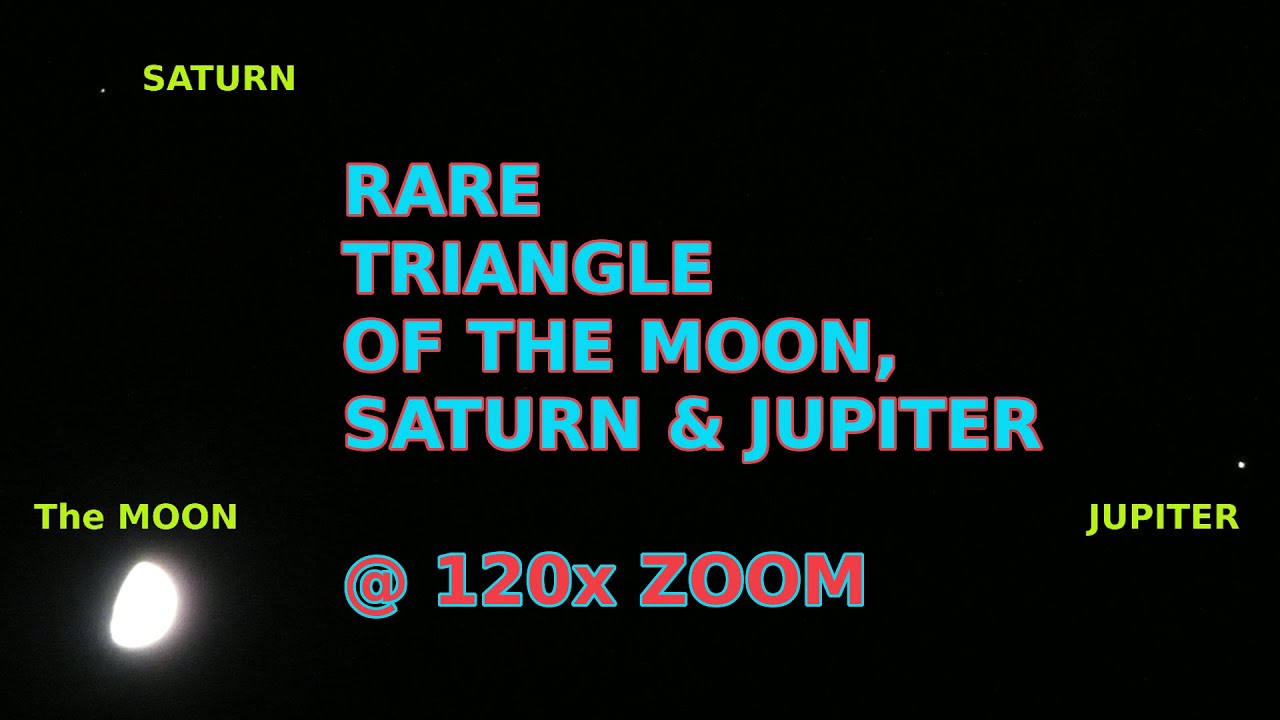 Rare event: the Moon, Saturn & Jupiter formed triangle on Sep 25, 2020 ...