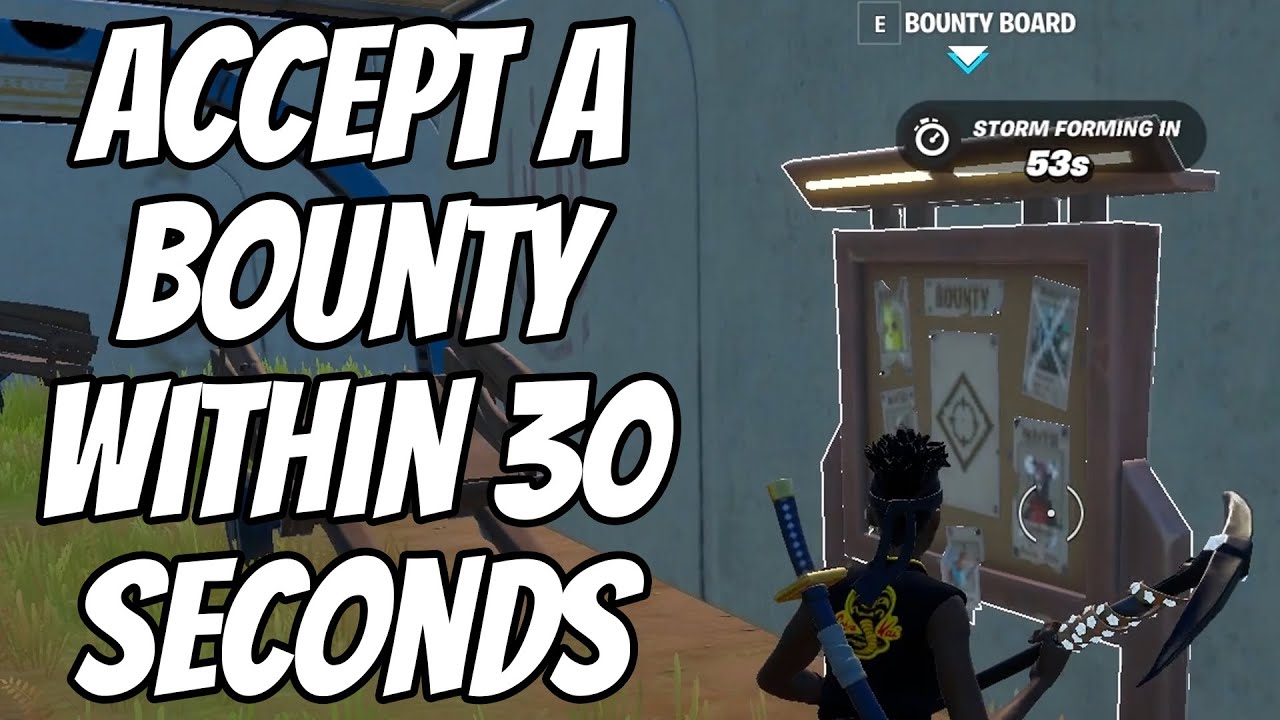 Accept a bounty from a bounty board within 30 seconds of landing ...