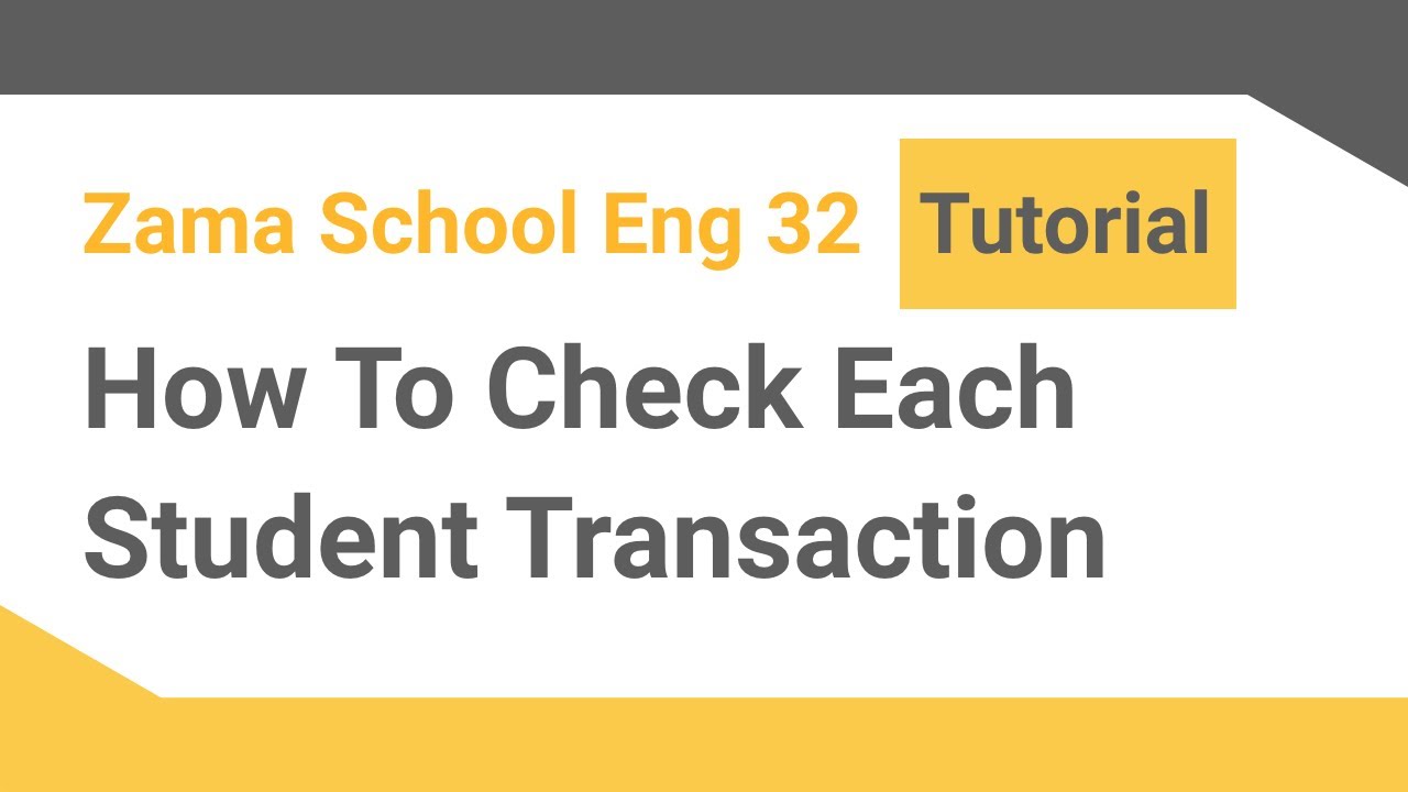 How to view each student transaction information |School ‎Management ...