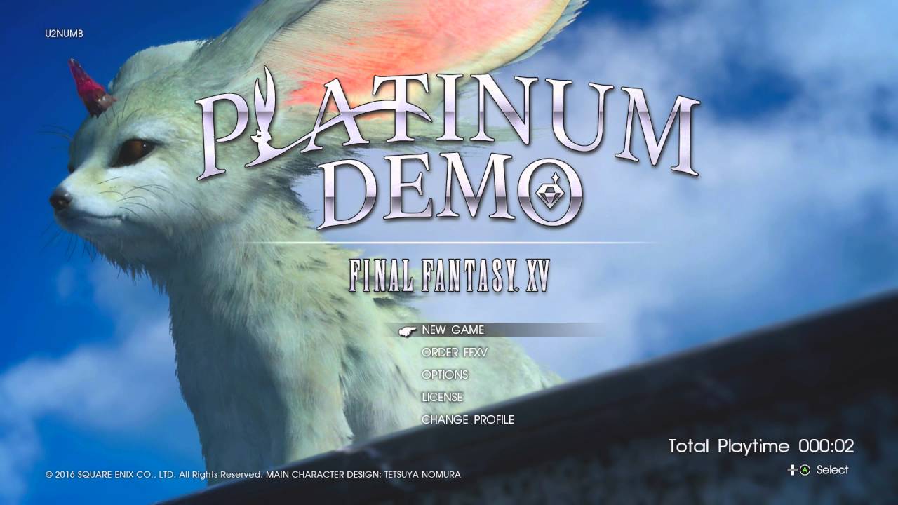 PLATINUM DEMO - FINAL FANTASY® XV Title Screen (PS4, Xbox One) - YouTube
