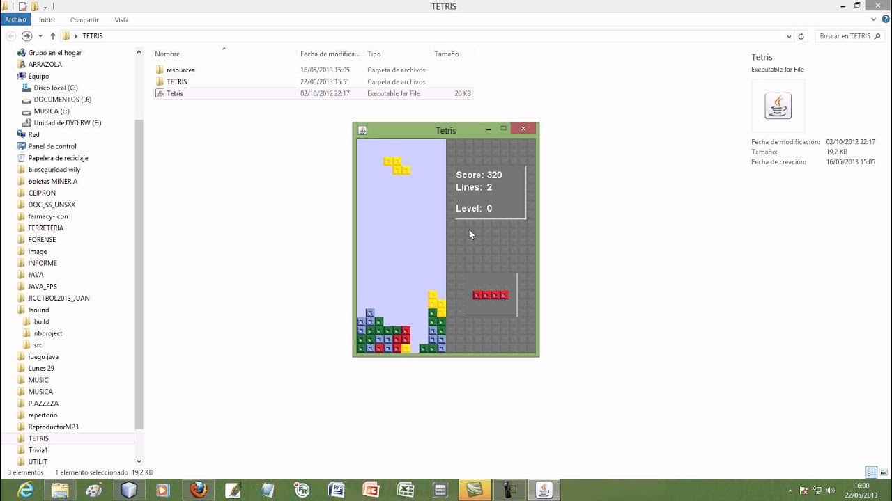 tetris en java - YouTube