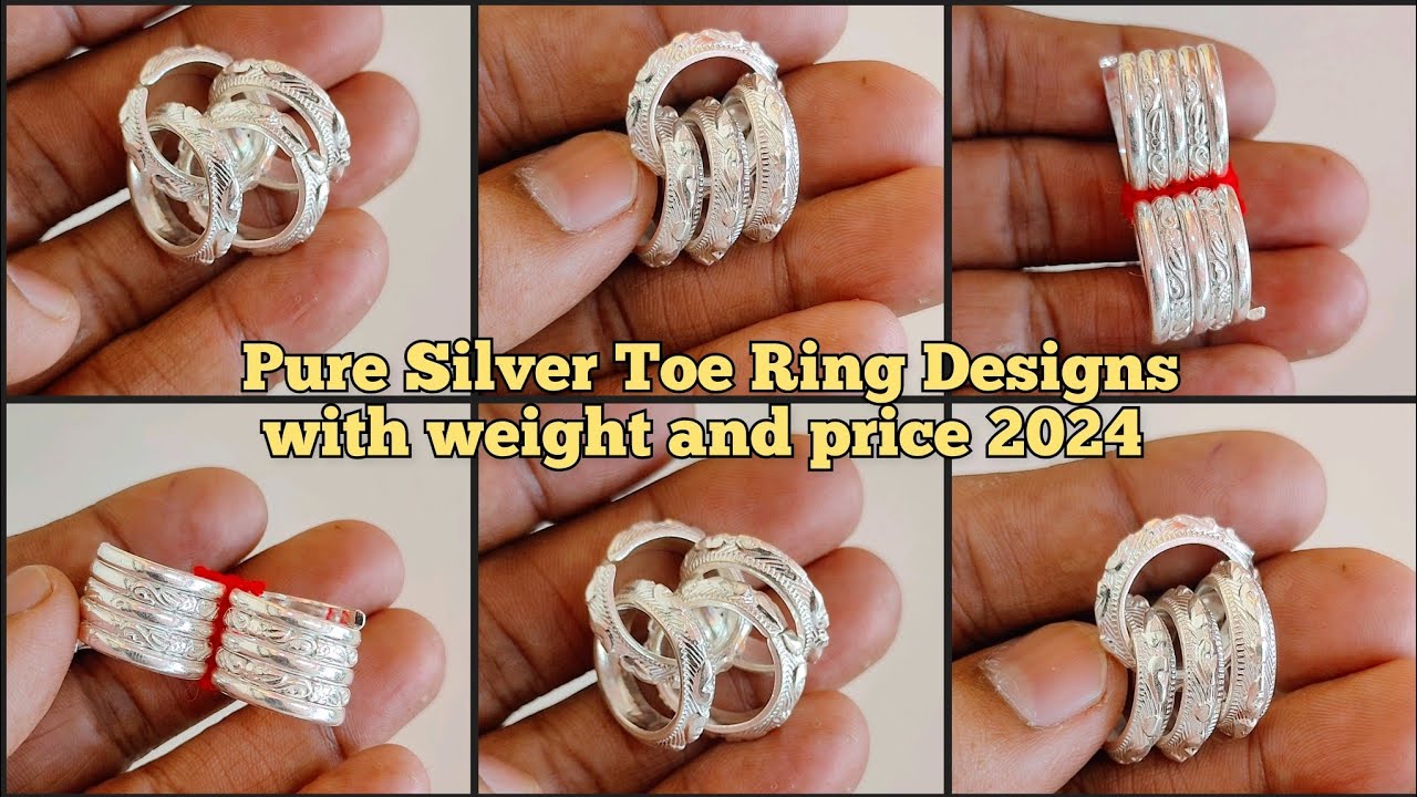 pure Silver Toe Ring Designs with weight and price 2024 - YouTube