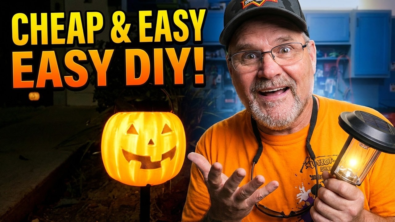 DIY Solar-Powered Pumpkin Lights (Perfect for Halloween!) - YouTube