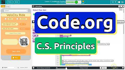 Code.org Lesson 7 Conditionals Practice | Tutorials with Answers | Unit 4 - Variables ...