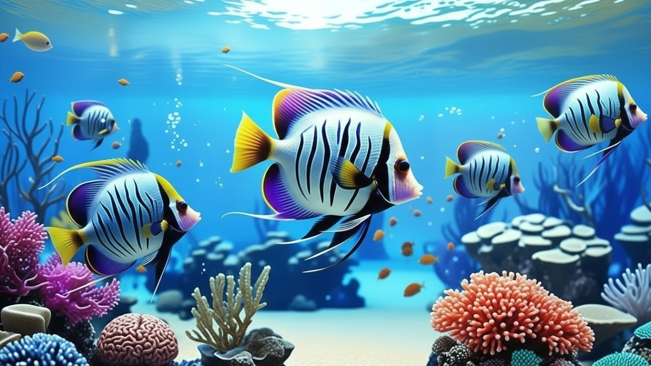 Aquarium Relaxation Background 🌊 Soft Jellyfish & Coral World - YouTube