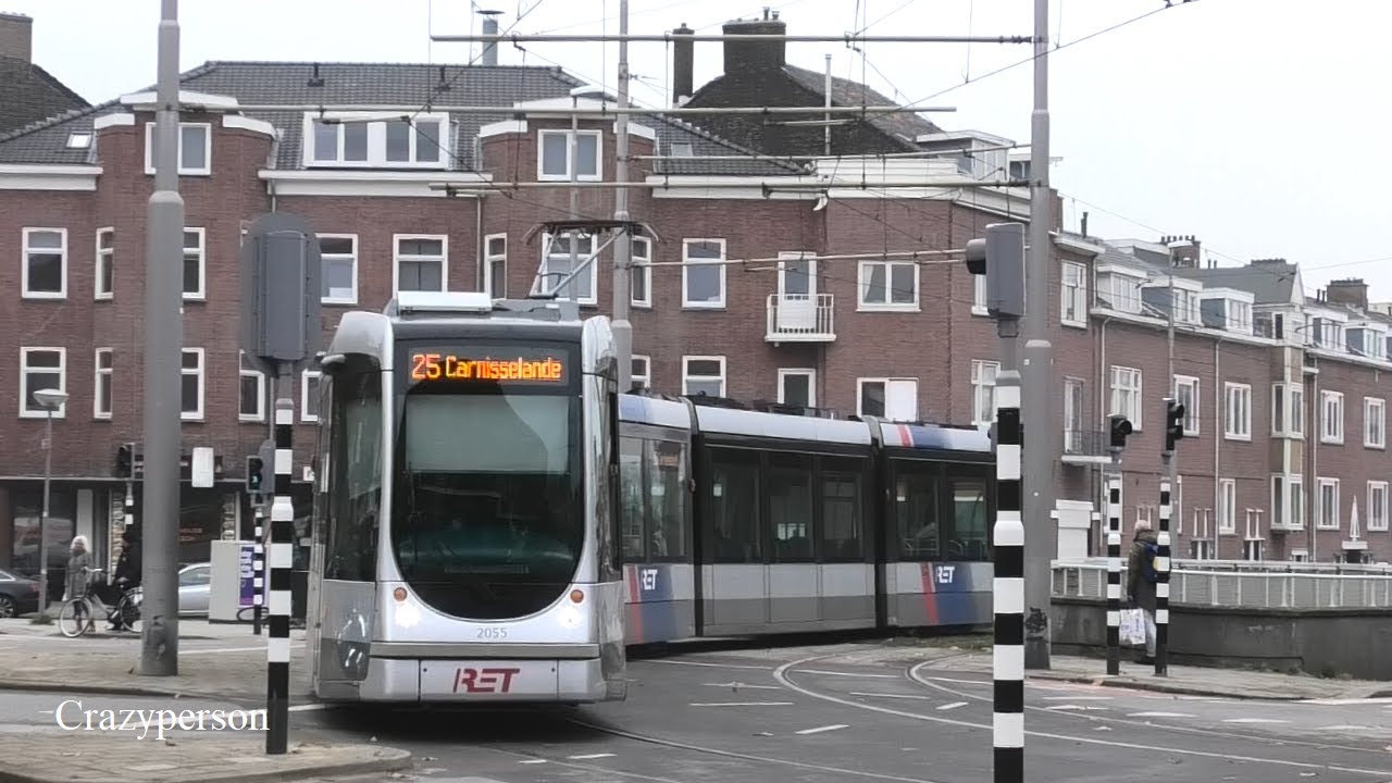 RET Tram 25 op Groene Hilledijk Rotterdam (Sandelingplein) - YouTube