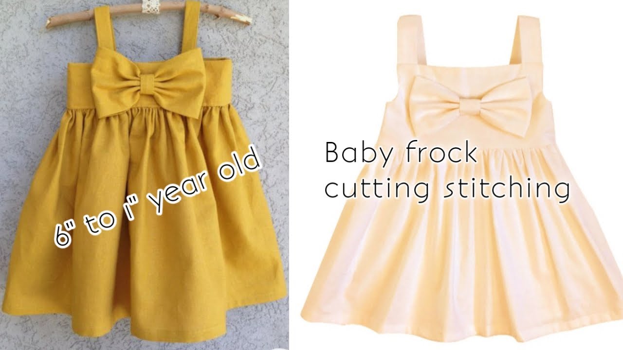 Very beautiful baby frock cutting stitching 6 to 1 year old baby ...