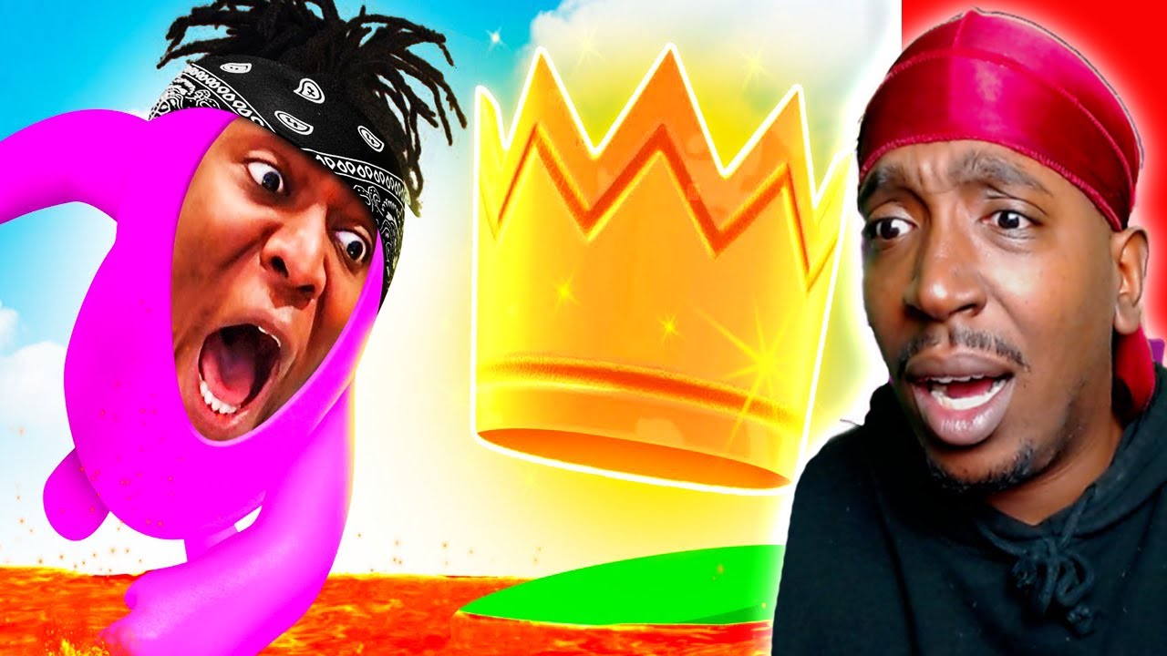 Reaction To Can KSI Win His FIRST Crown In Fall Guys? - YouTube