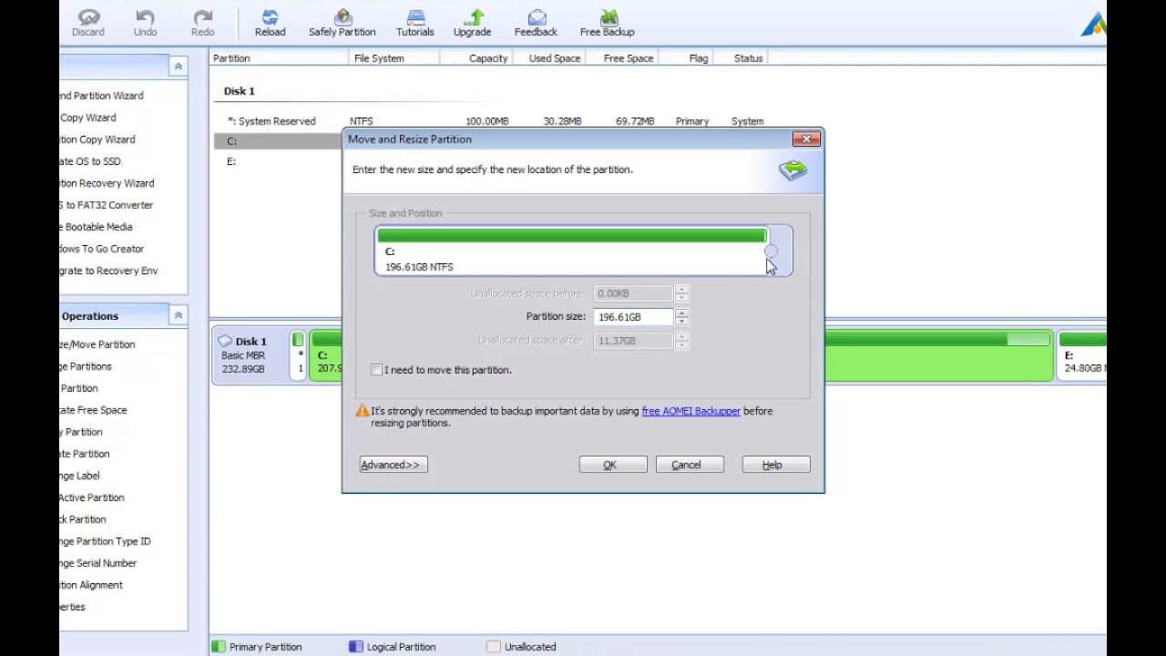 How To Use AOMEI Partition Assistant 6.1 To Manage And Resize Partitions - YouTube