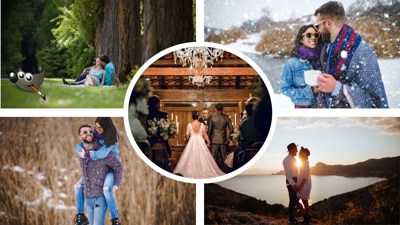 Photo Collage In Gimp - YouTube