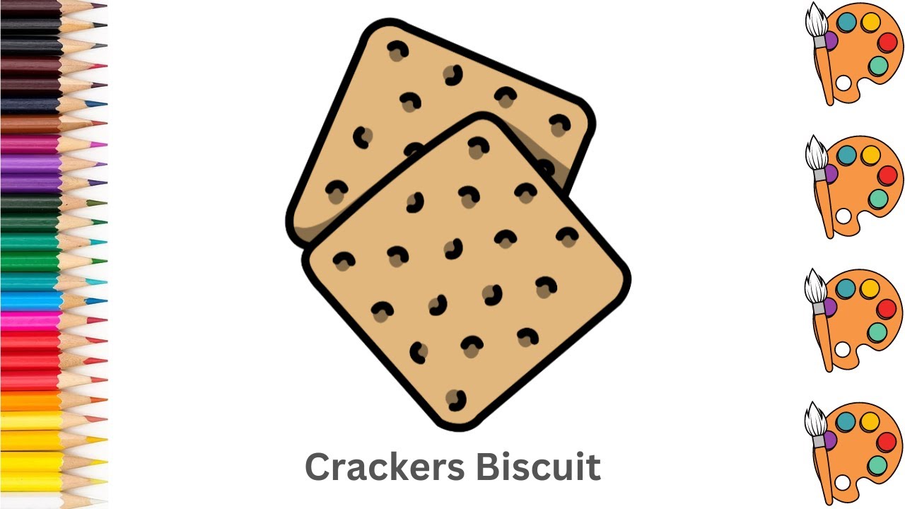 Crackers Biscuit - Sketch Art and Paint | Step by step tutorial ...