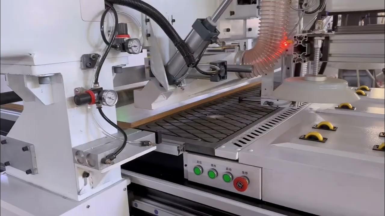 Automatic loading and unloading CNC cutting machine - YouTube