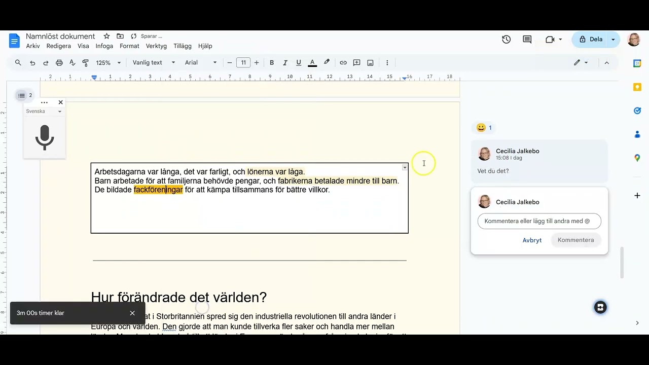 Fler funktioner i Google Dokument - YouTube